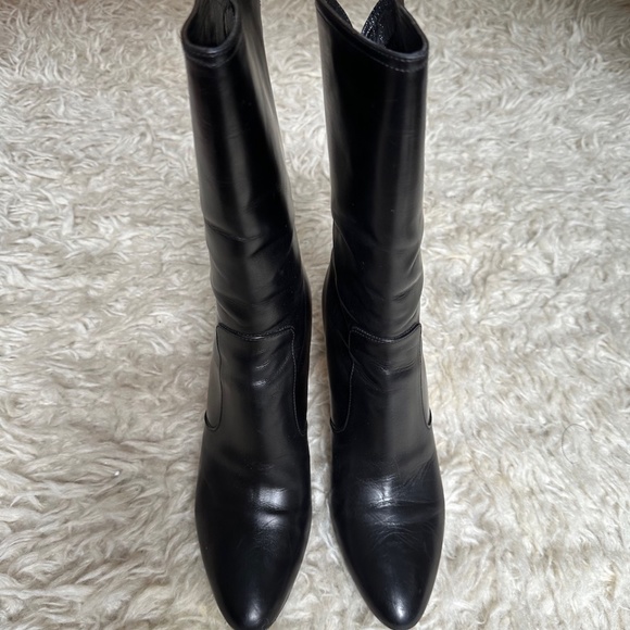 Cole Haan | Shoes | Cole Hahn Black Leather Ankle Heel Boots | Poshmark